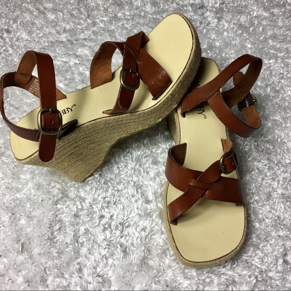 Sam & Libby Romeo Leather Wedge Sandals - Gem
